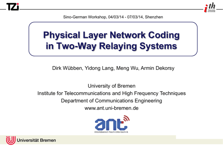 Physical Layer Network Coding In Two