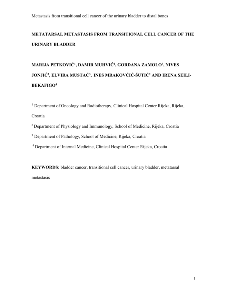 A CASE OF PRIMARY BLADDER CANCER WITH