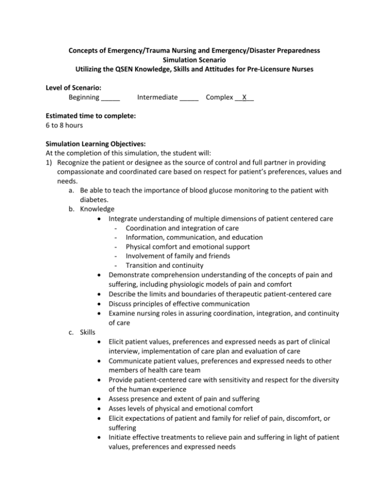 Clinical-Simulation-Scenario