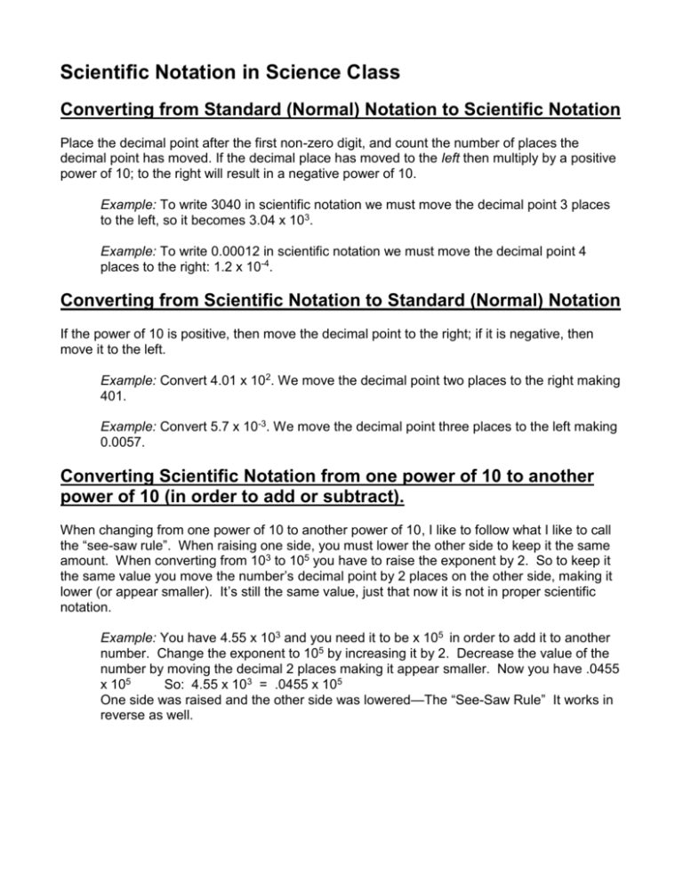 Scientific Notation Notes Handout scientific-notation-notes-handout