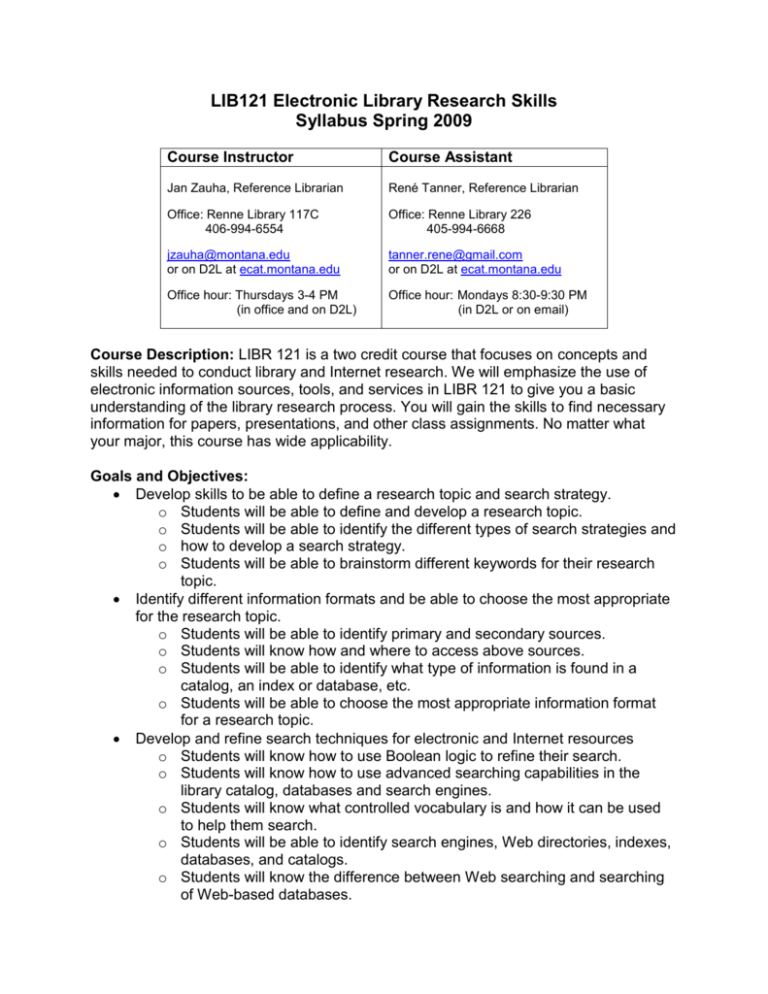 Syllabus MSU Library