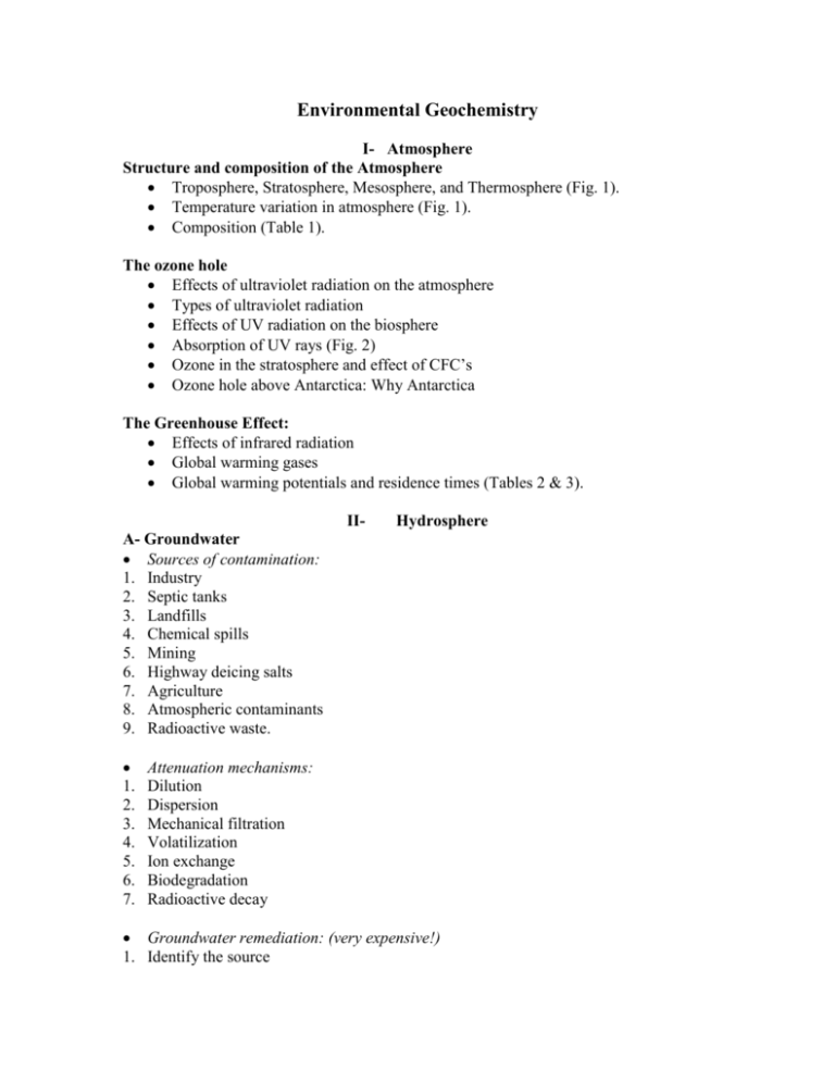 Environmental Geochemistry