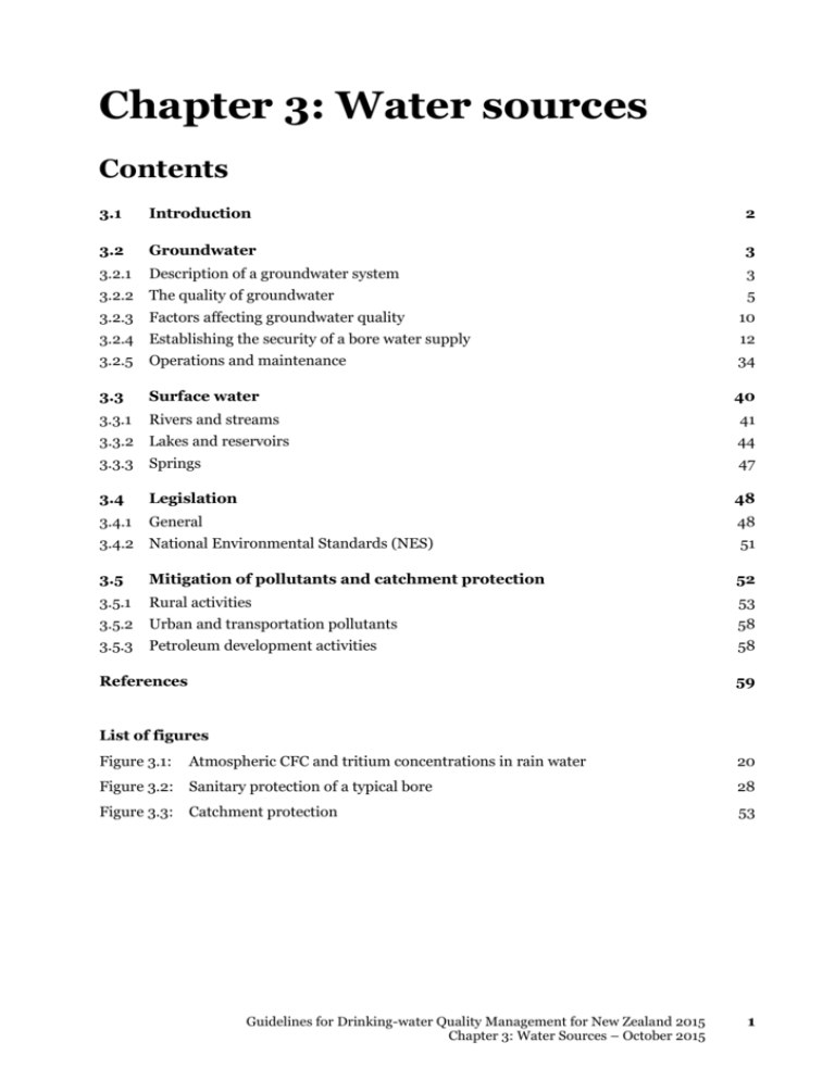 Chapter 3: Water sources