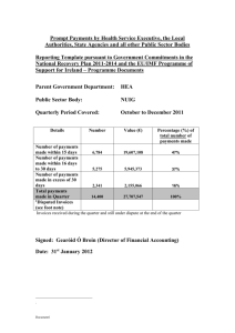 Acquisitions and payment cycles