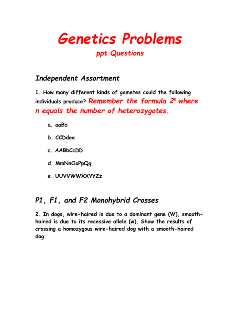 Genetics Problems