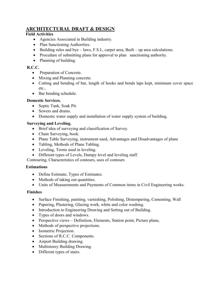 architectural draft & design