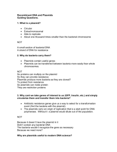 Plasmids and Plasmid Mapping Handout