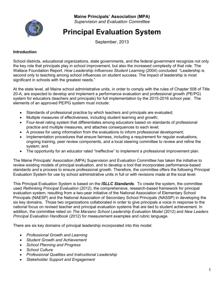 Principal Evaluation System