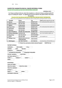 Skin 2WW Referral Form London Cancertest Version 12
