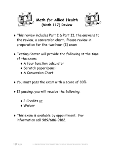 Medical Math Answers
