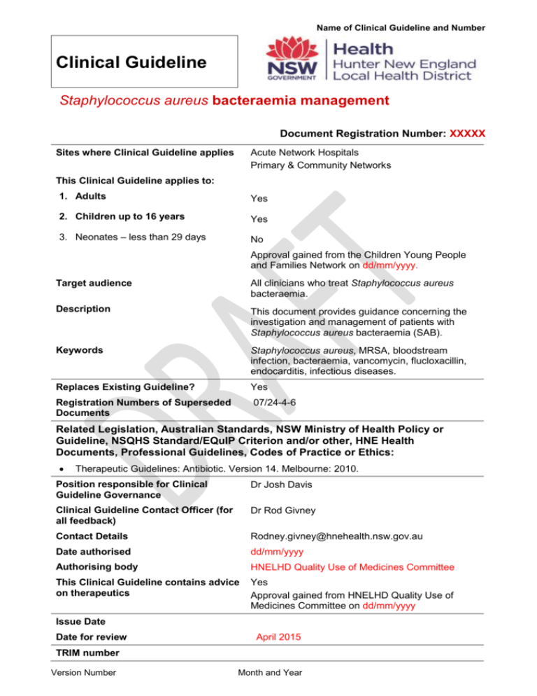 CLINICAL GUIDELINE