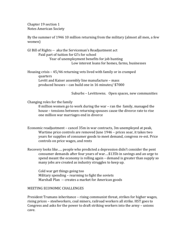 Chapter 19 section 1 Chapter 19 section 1