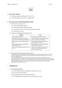 outlines of the book of acts