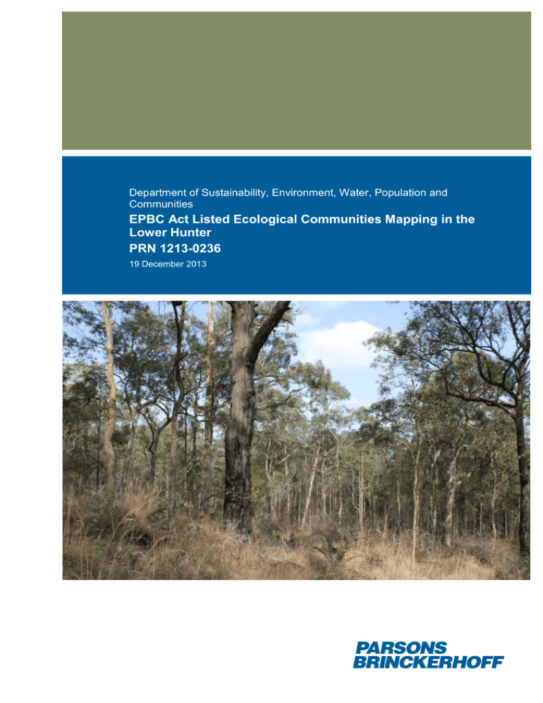 EPBC Act listed ecological communities mapping
