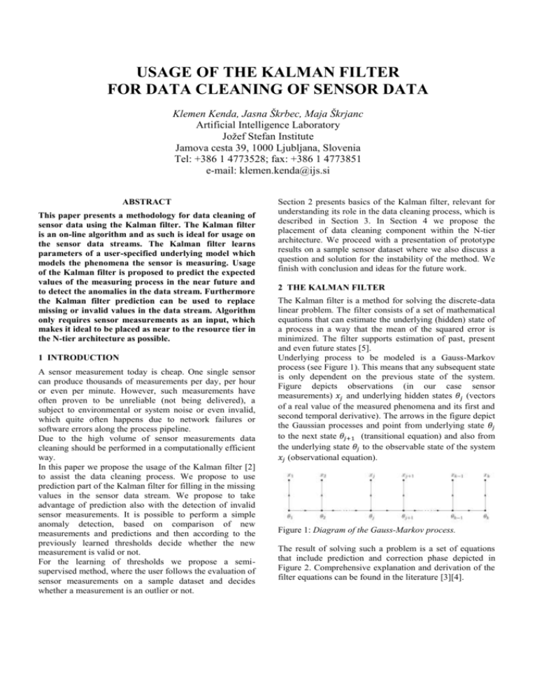 Kenda Kalman Filter Artificial Intelligence Laboratory