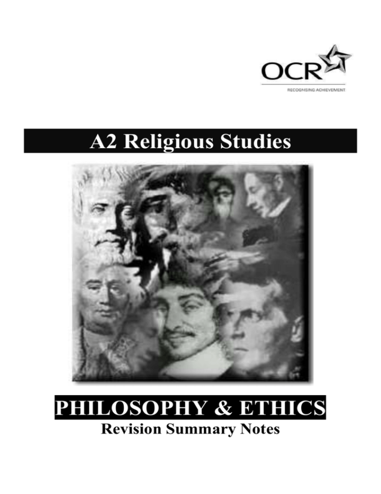 A2 Religious Studies Revision Notes