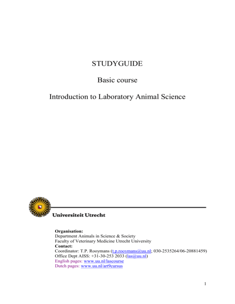 1. Introduction to Laboratory Animal Science