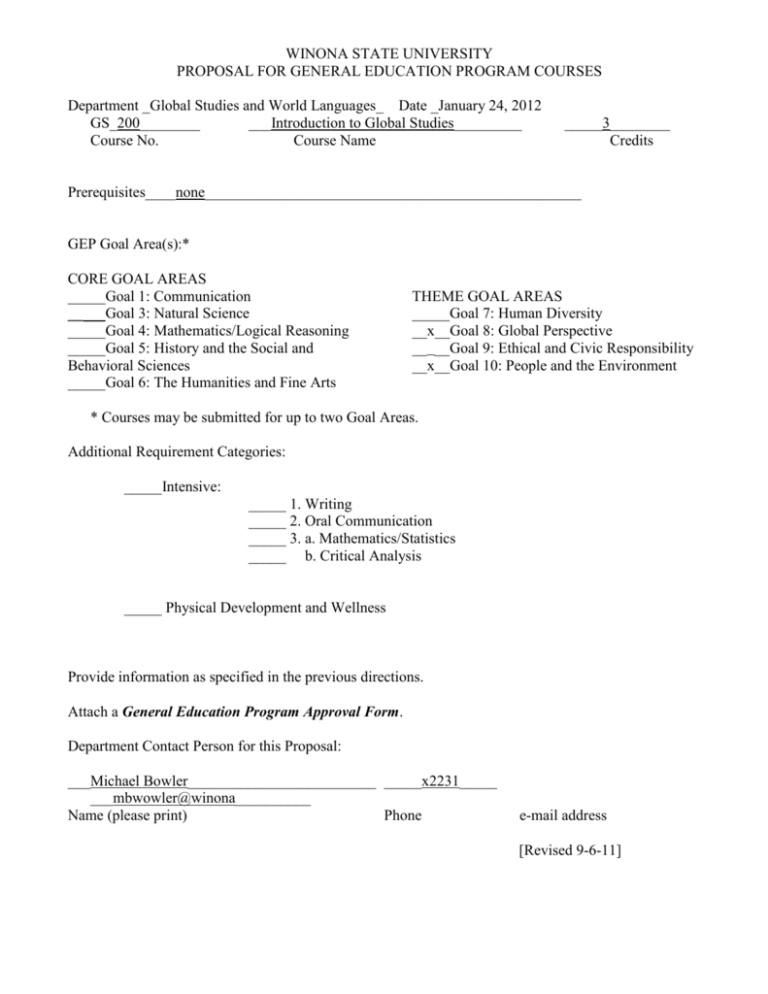 GS 200 GEPS - Winona State University