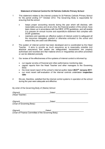 Statement of Internal Control