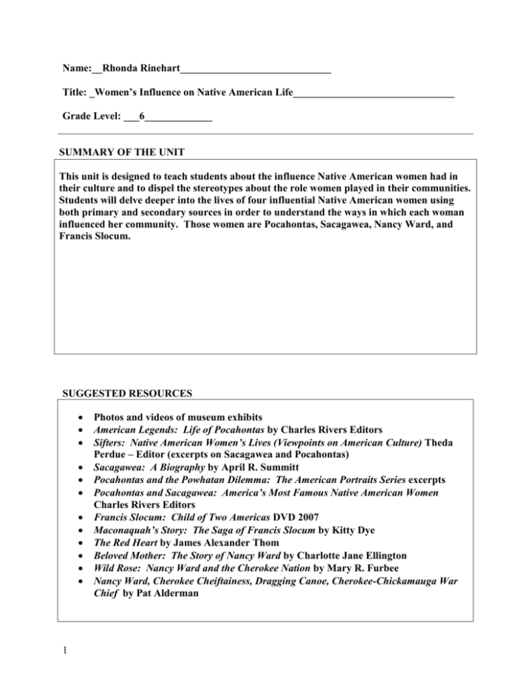 Native American lesson plan Native American lesson plan