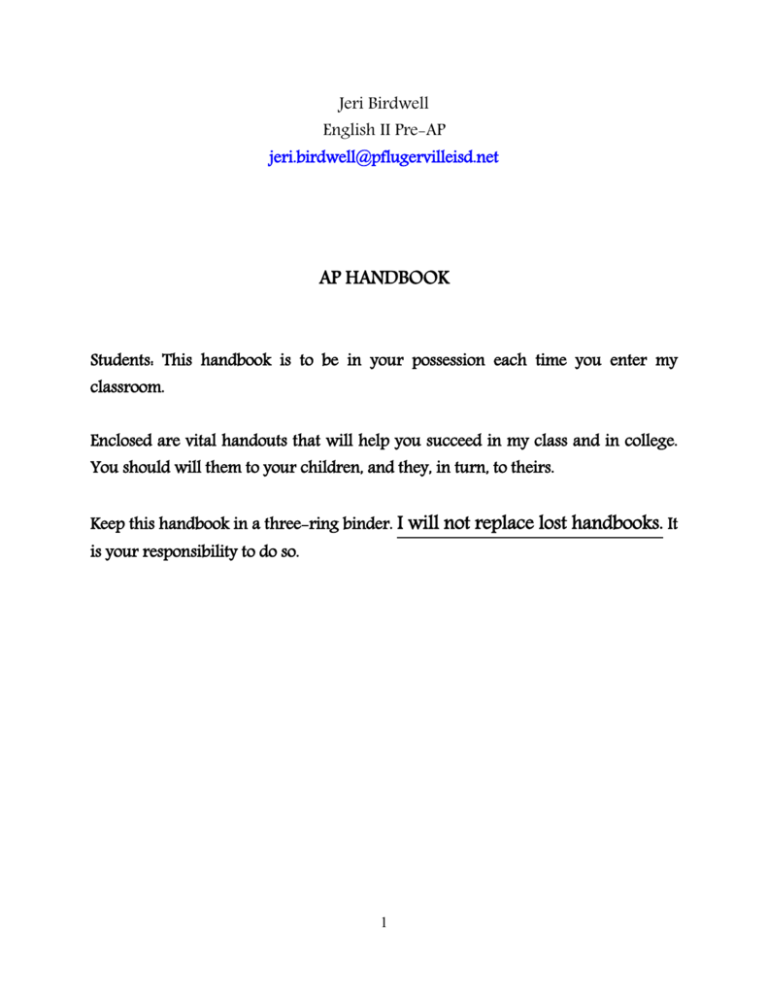 AP Handbook - SchoolRack