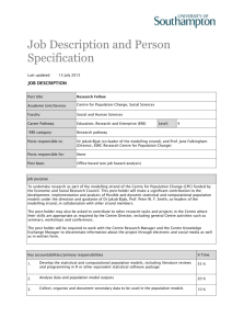 Job Description and Person Specification