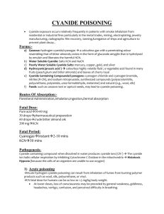 Chapter 10 CYANIDE POISONING