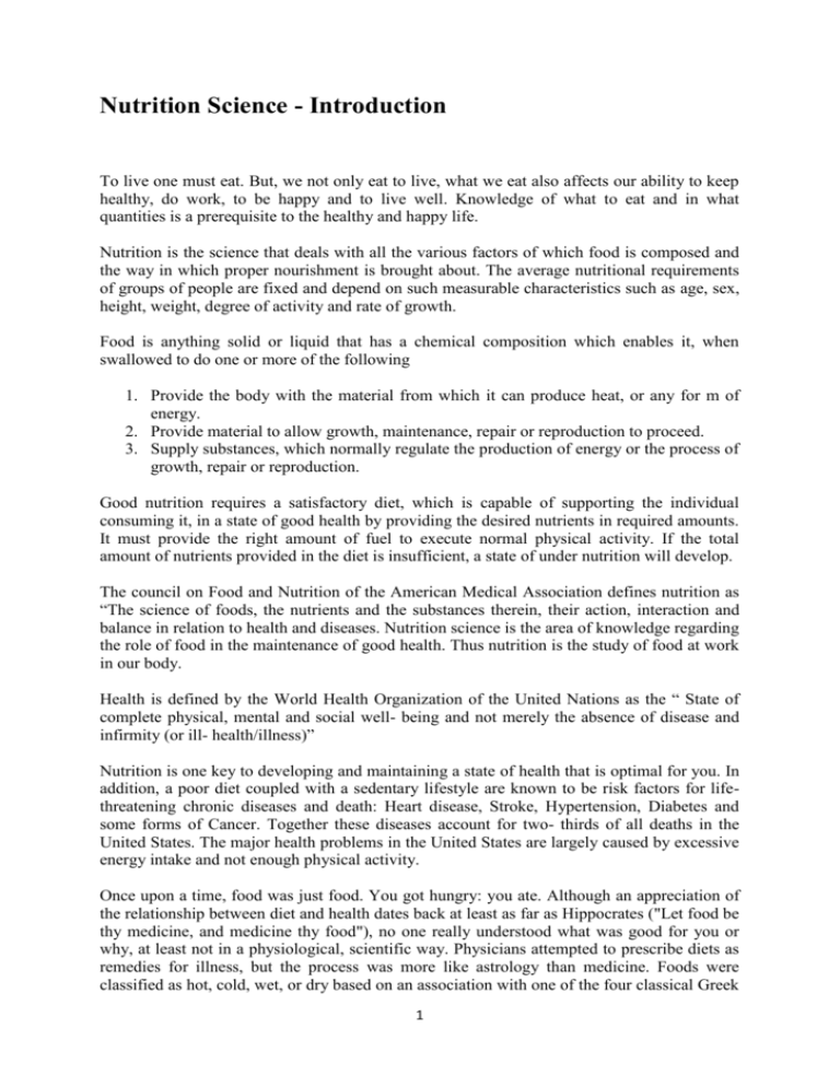 Nutrition Science