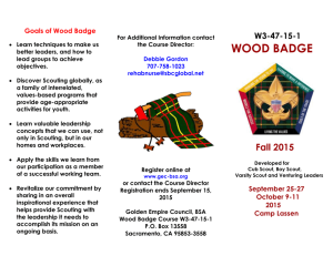 Wood Badge Ticket Workbook