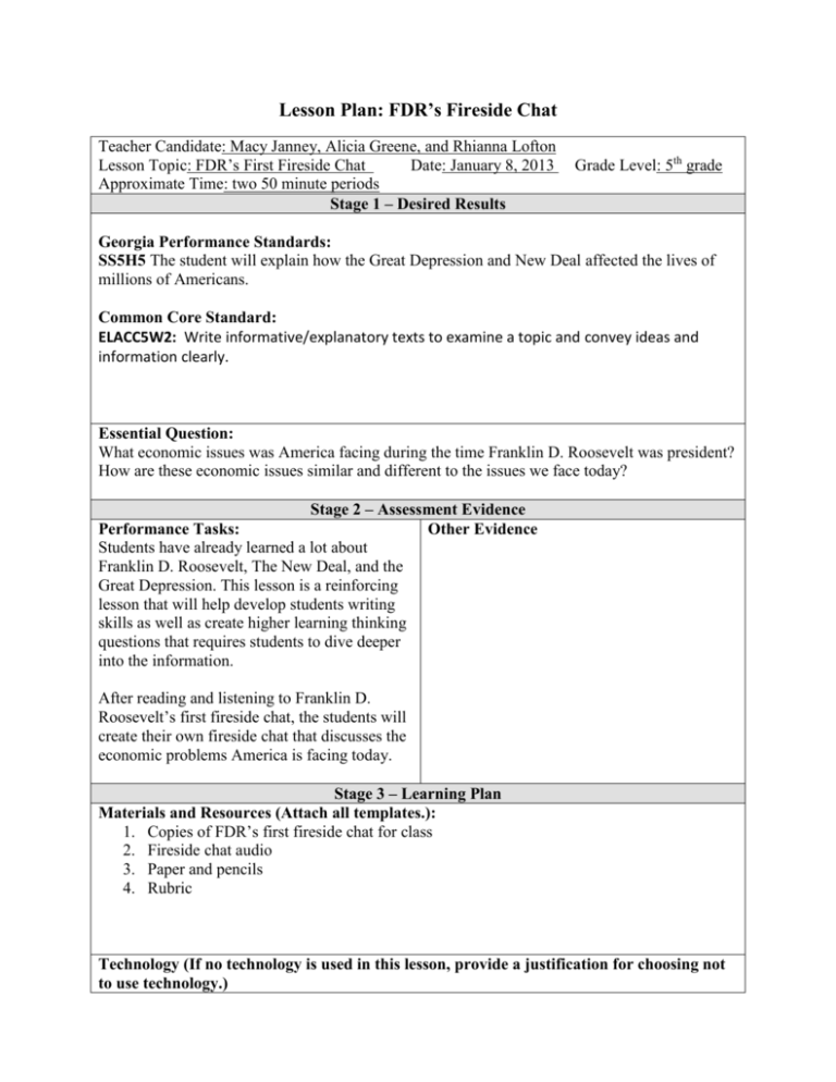 Lesson Plan - Georgia State Parks