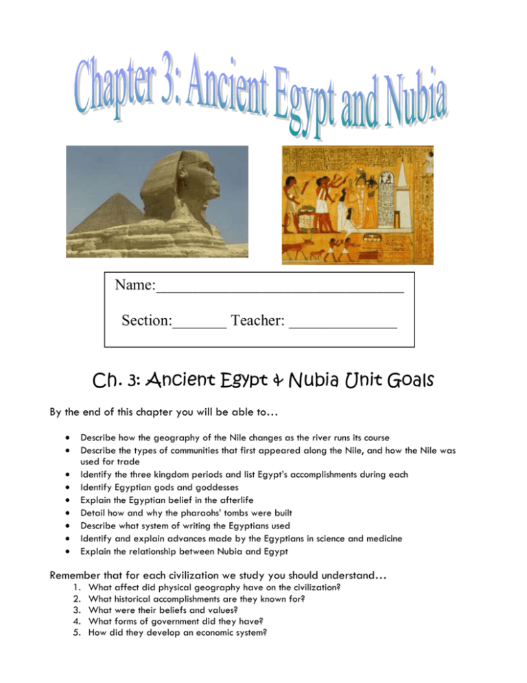 Chapter 3: Ancient Egypt and Nubia