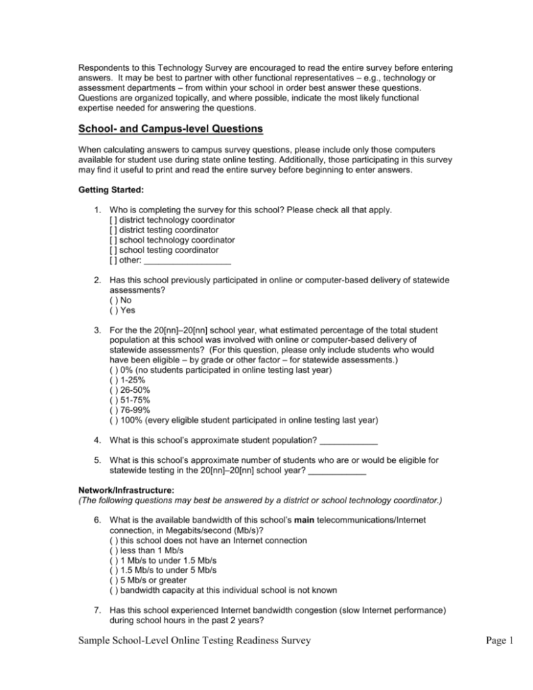 Campus-level Questions