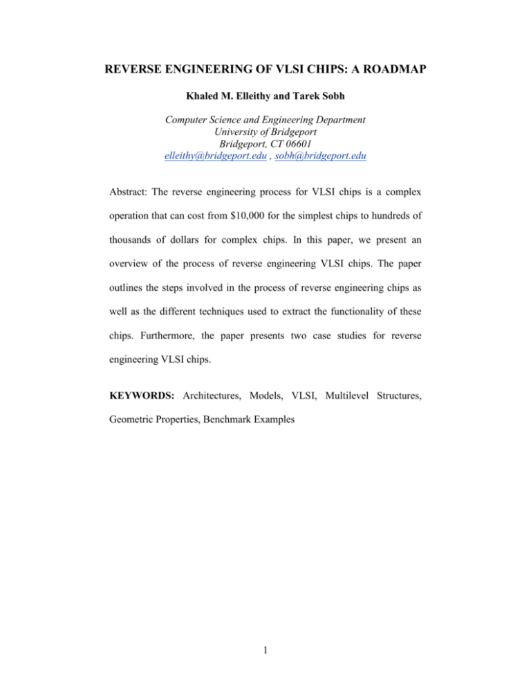 Reverse Engineering VLSI chips