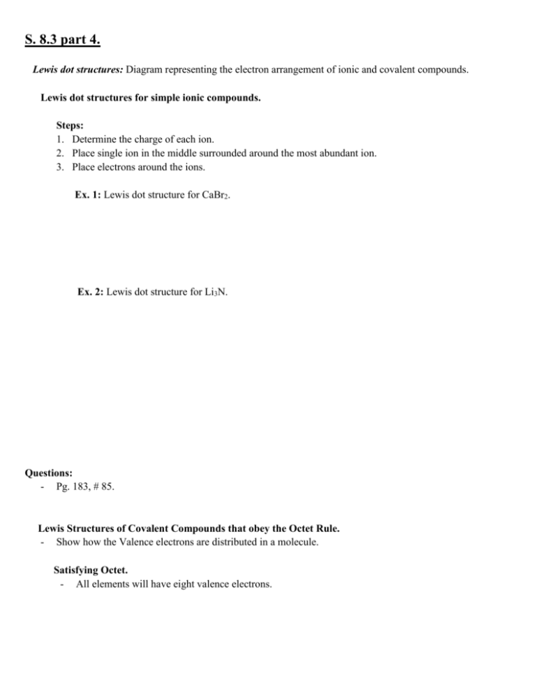 S 8 3 Part 4 Lewis Dot Structures Diagram Representing The Electron s-8-3-part-4-lewis-dot-structures-diagram-representing-the-electron