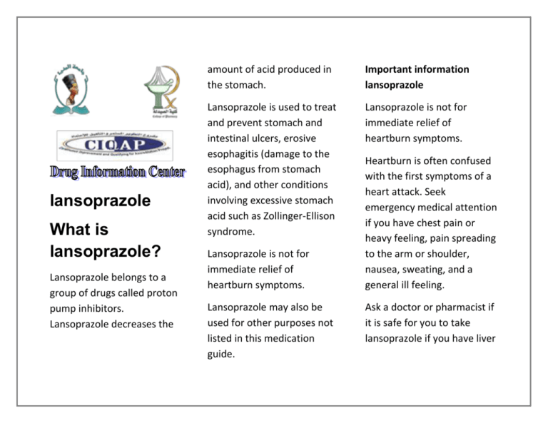 Lansoprazole Dosing Information