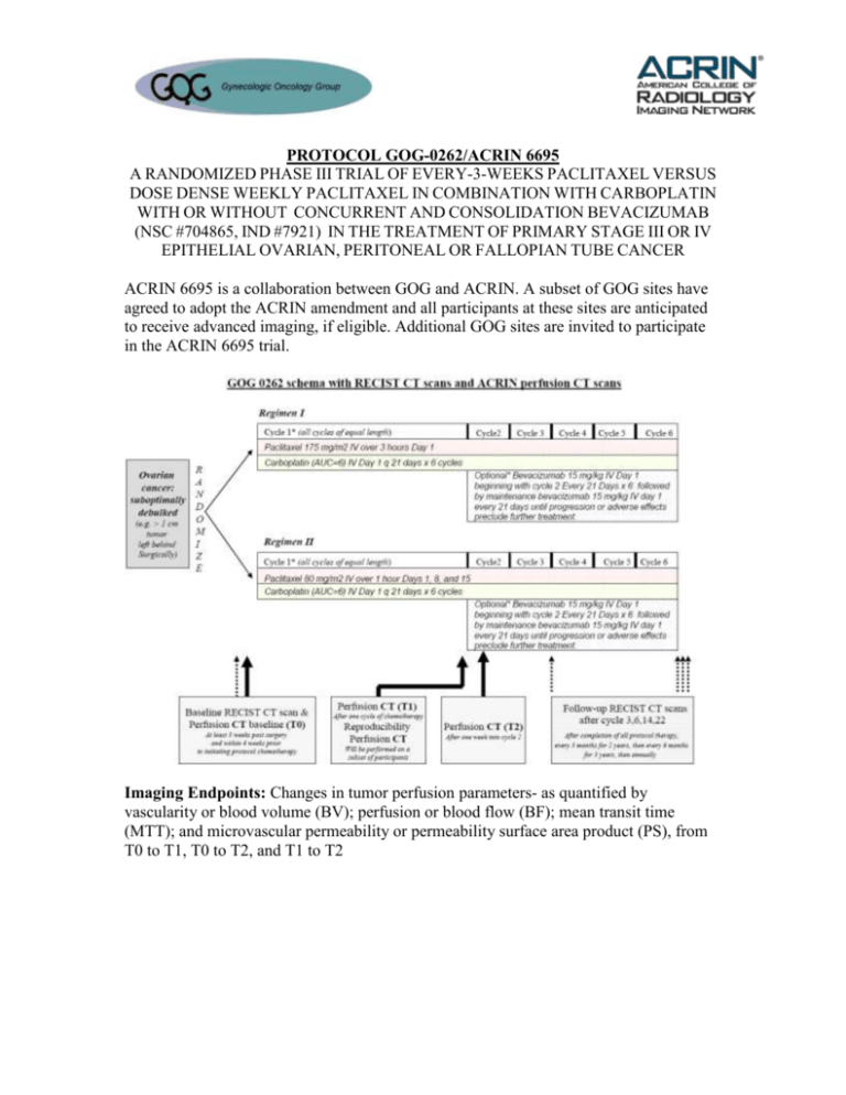 PROTOCOL GOG-0262/ACRIN 6695