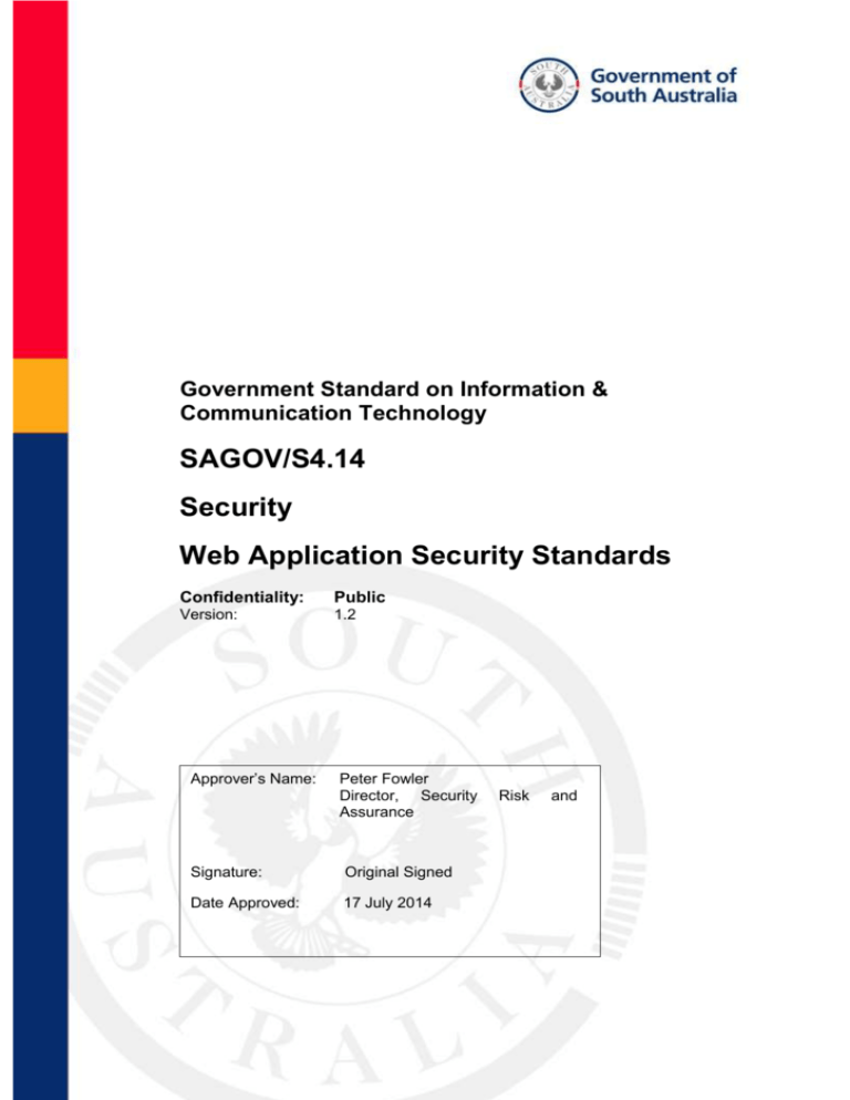 Web Application Security Standards