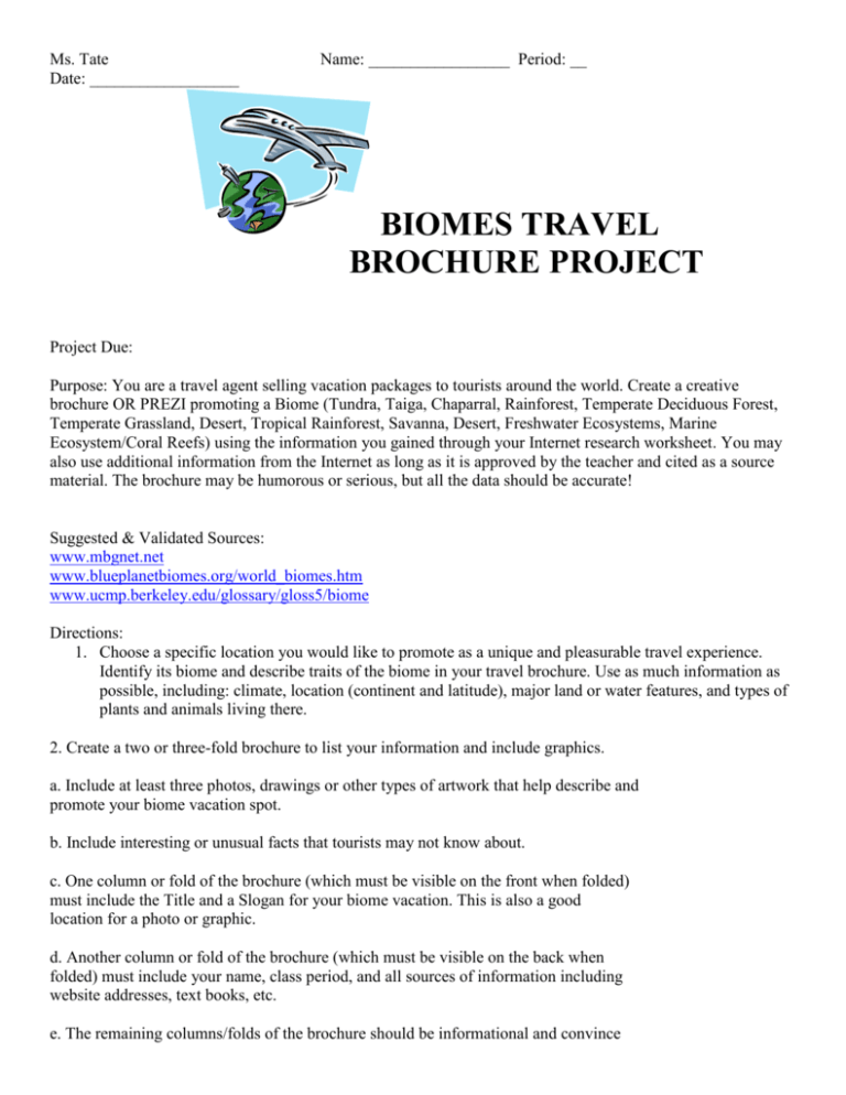 Biomes Brochure Project
