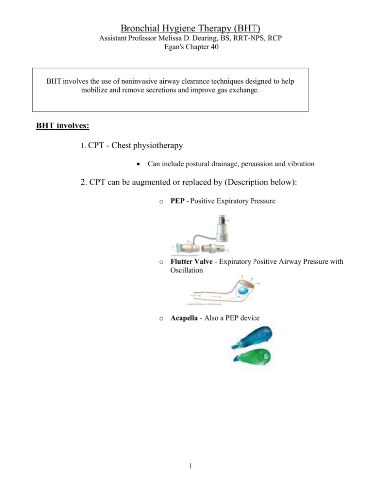 Bronchial Hygiene Therapy (BHT)