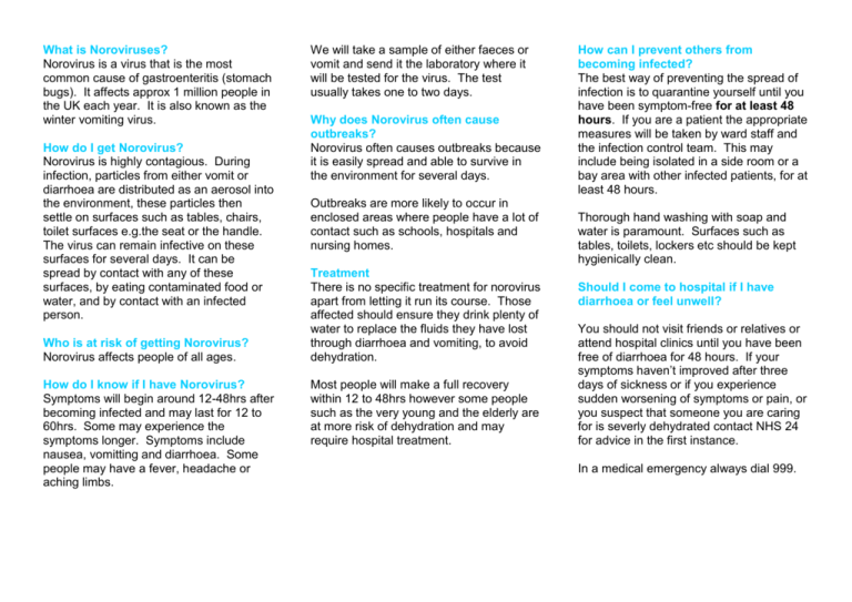CORE LEAFLET Norovirus