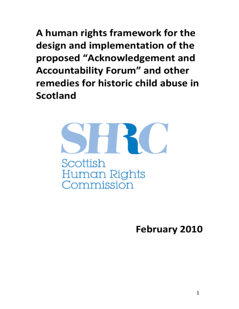 A human rights framework for the design and implementation of the