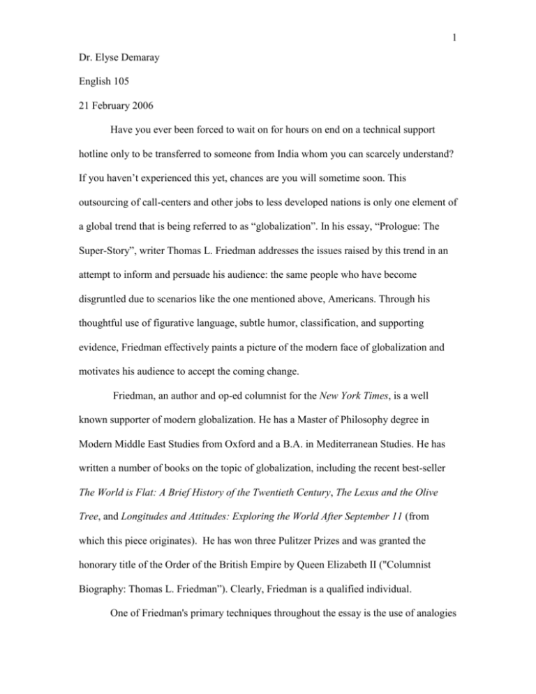 Assignment 1 Rhetorical Analysis Example