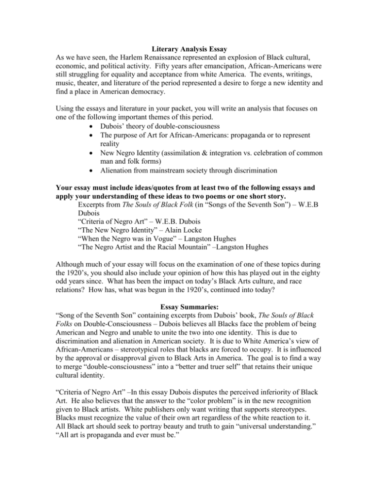 Literary Analysis Essay