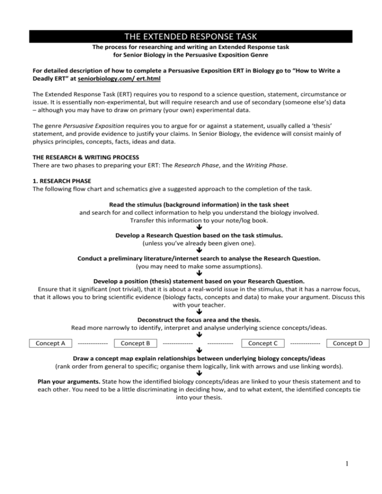 Guide Sheet - Senior Biology