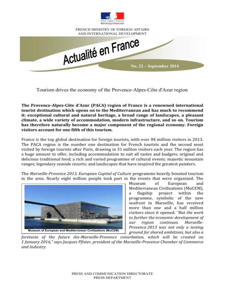 FRENCH MINISTRY OF FOREIGN AFFAIRS AND INTERNATIONAL