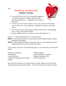 BULLET BACKGROUND PAPER ON THE BULLET STATEMENT