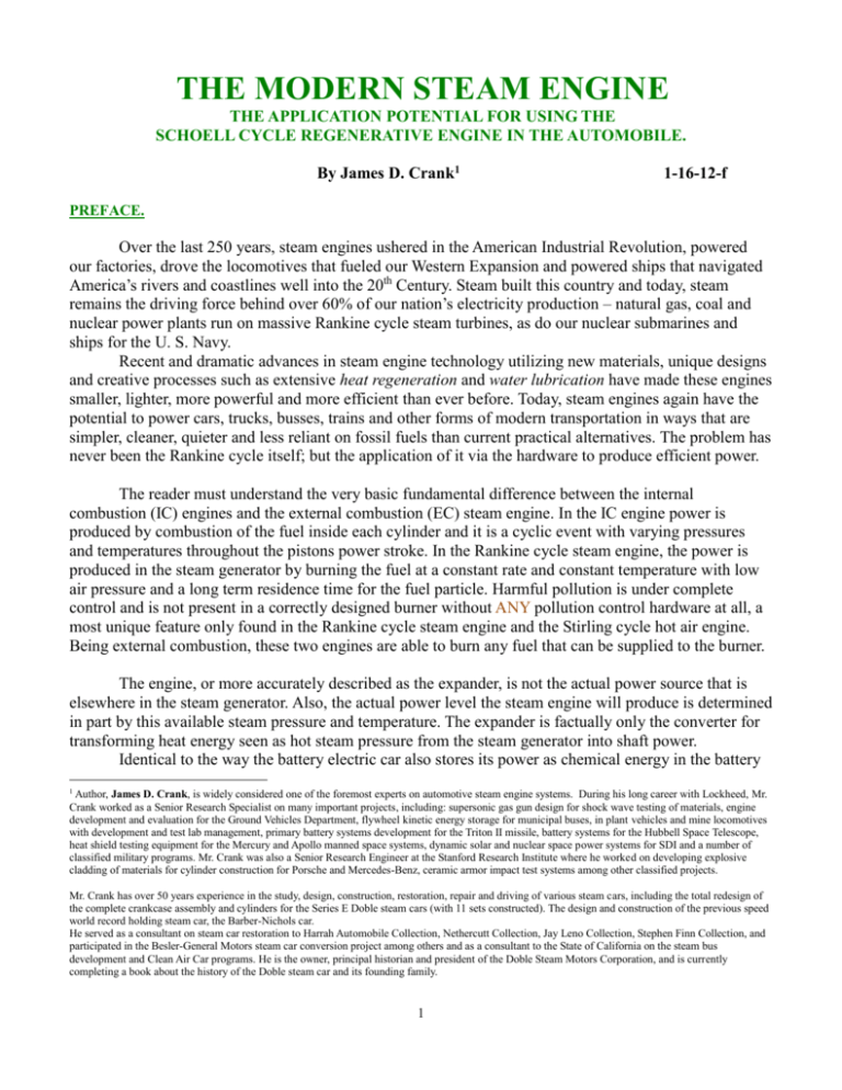 the modern steam engine