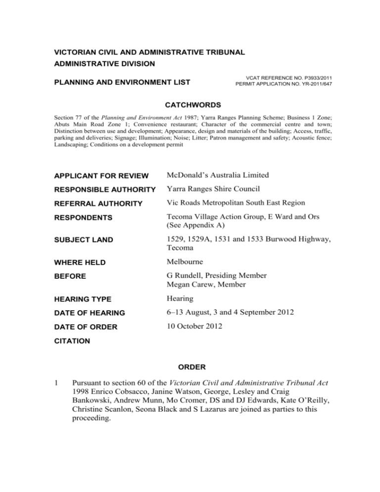 victorian civil and administrative tribunal