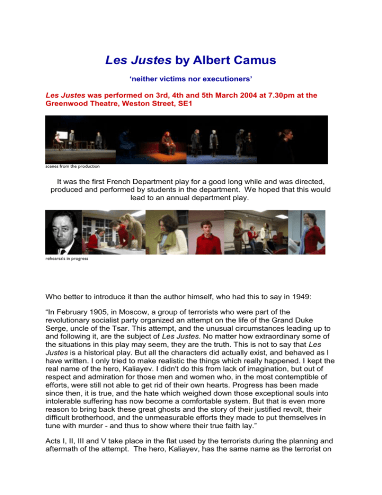 Les Justes by Albert Camus