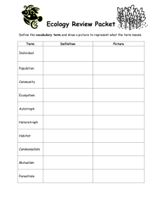 Ecology Note packet